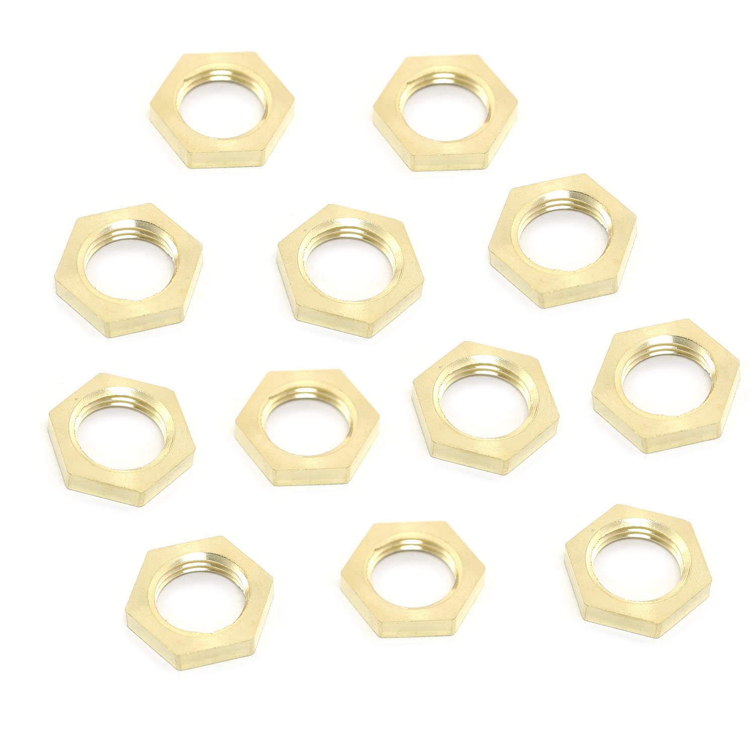 Hex Lock Nut Pro Bamboo Kitchen 12PCS 1/8Inch Female Thread Brass ...
