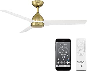 WAC Lighting Mocha Indoor and Outdoor 3-Blade Smart Home Ceiling Fan ...