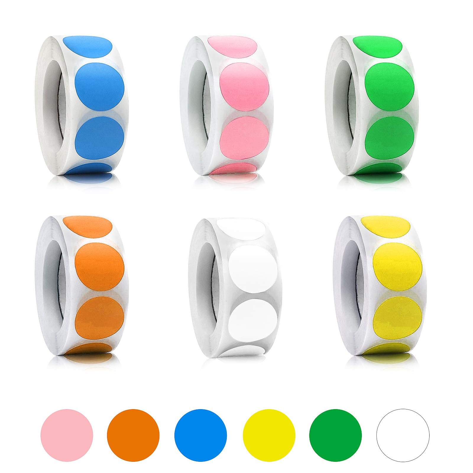 3000 PCS Coloured Dot Stickers,Coloured Sticky Dots Self Adhesive ...