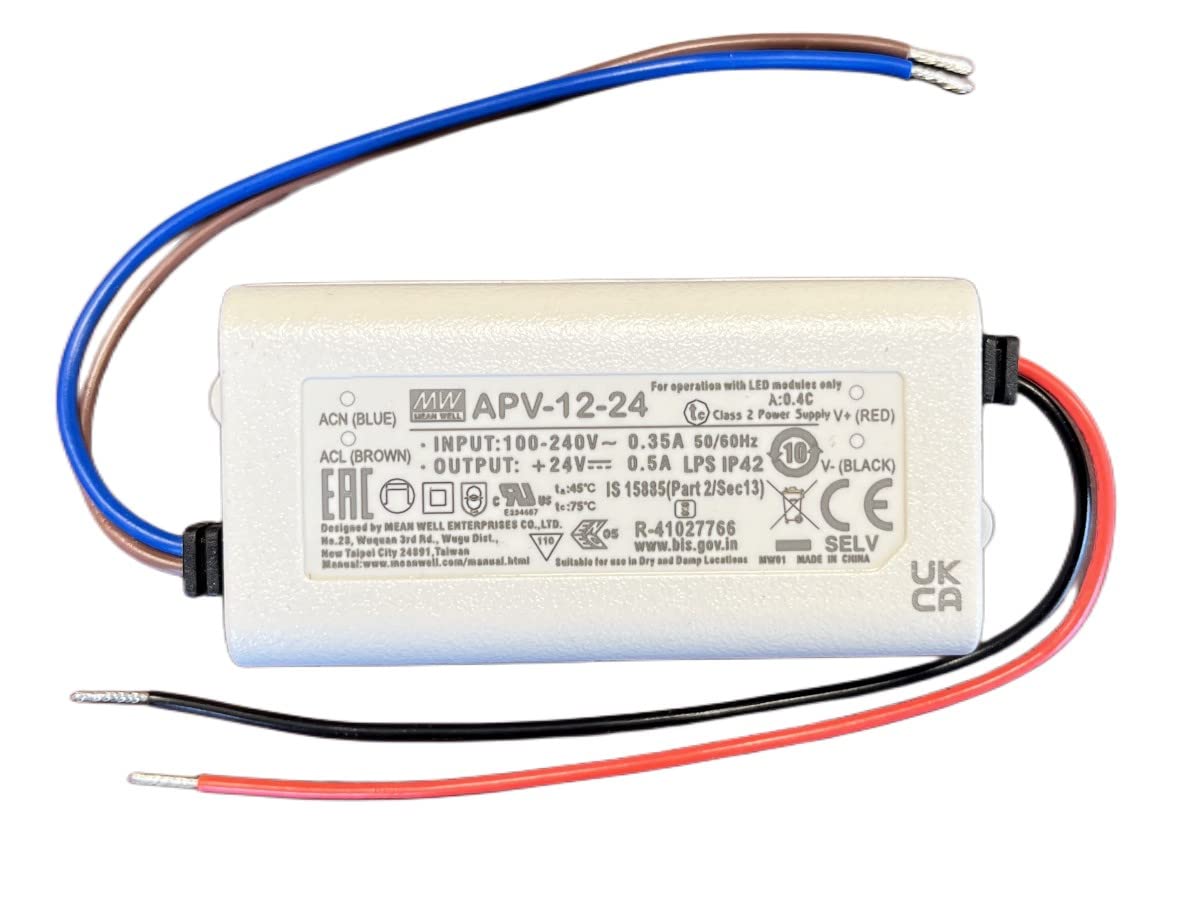 MeanWell Netzteil Serie APV 24V, Eingang 220V und 110V, wasserdicht ...
