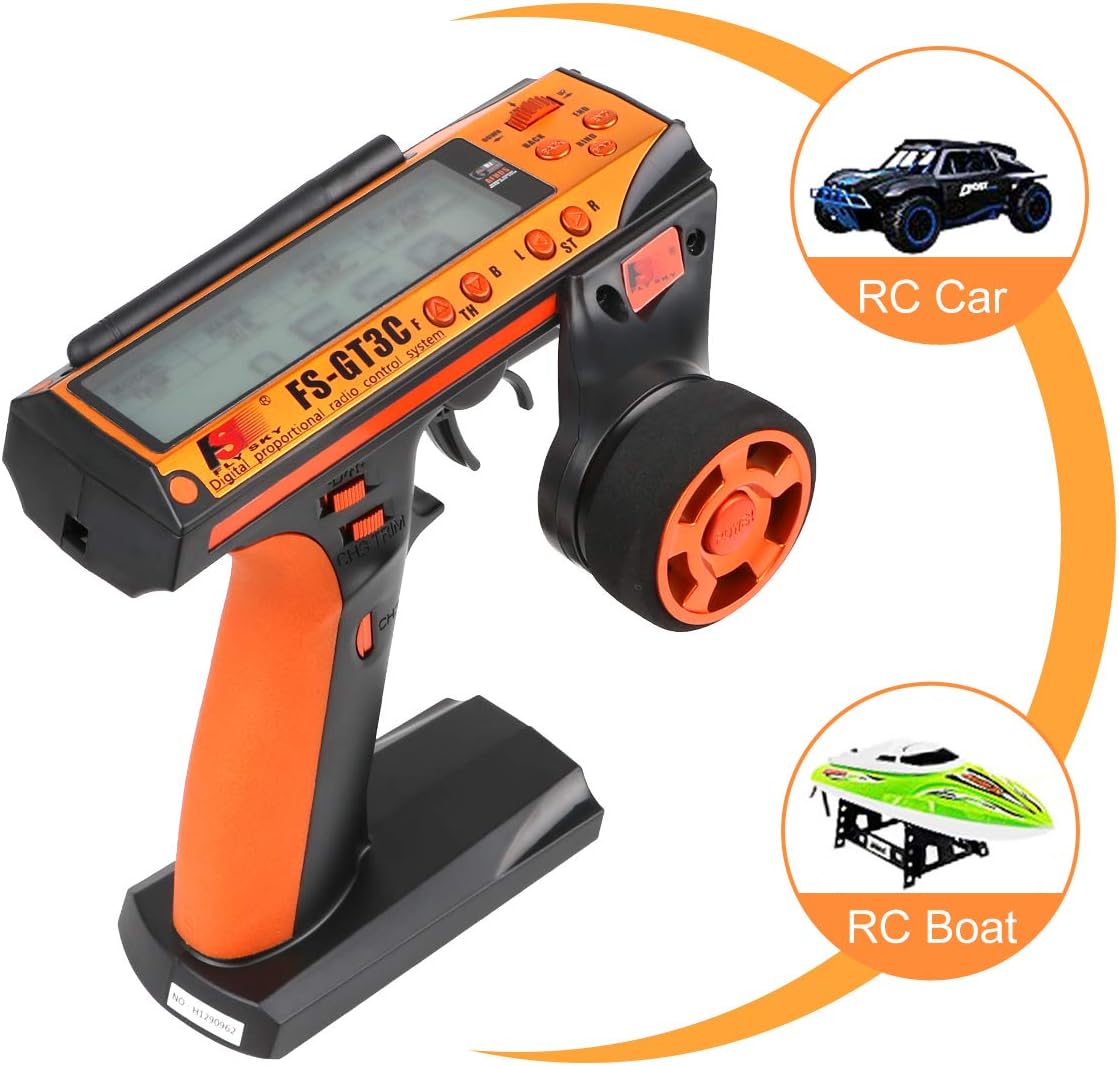 LITEBEE Flysky FS GT3C Remote Control 3CH 2.4GHz AFHDS RC Transmitter ...