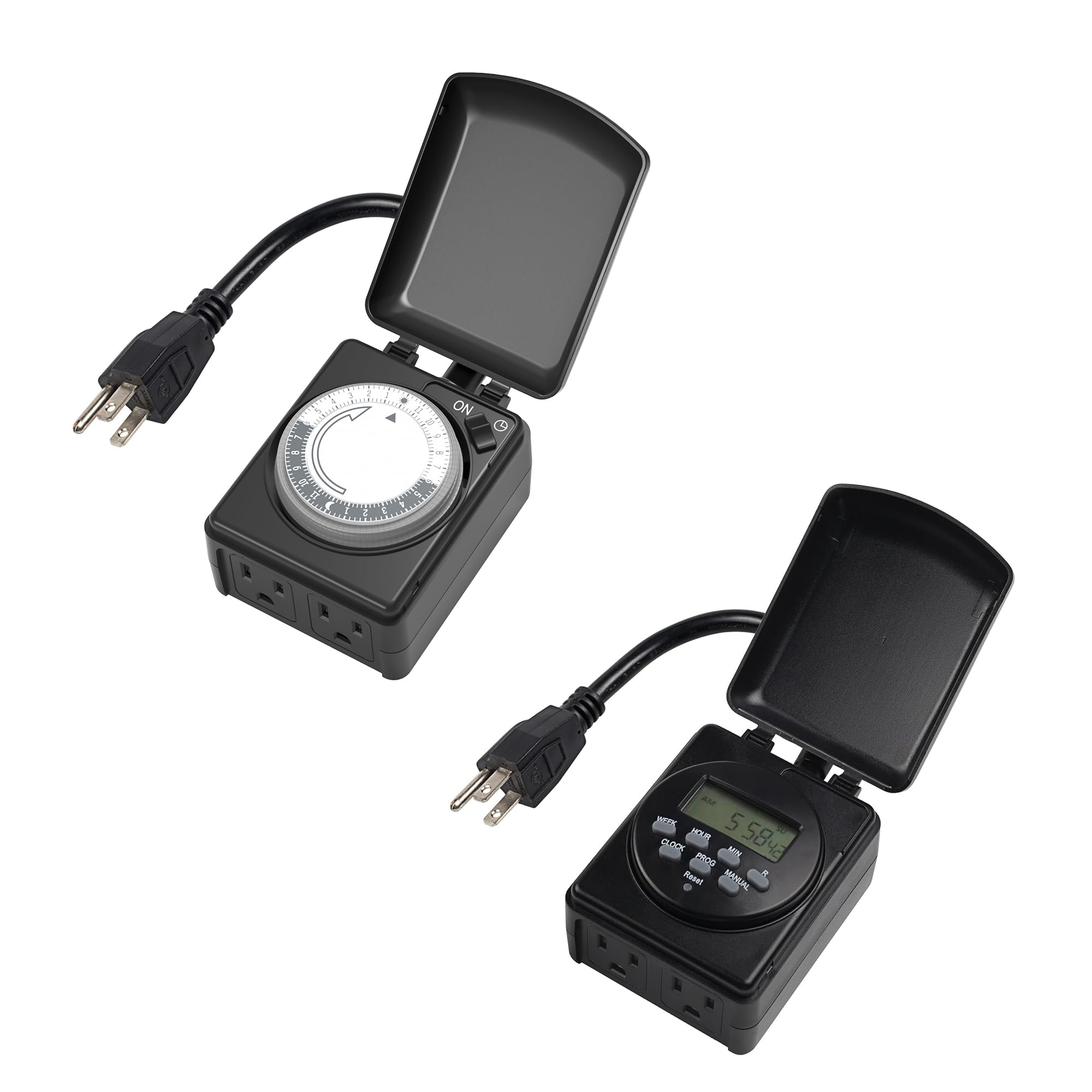 BN-LINK Outdoor Mechanical Timer with Digital Programmable Timer ...