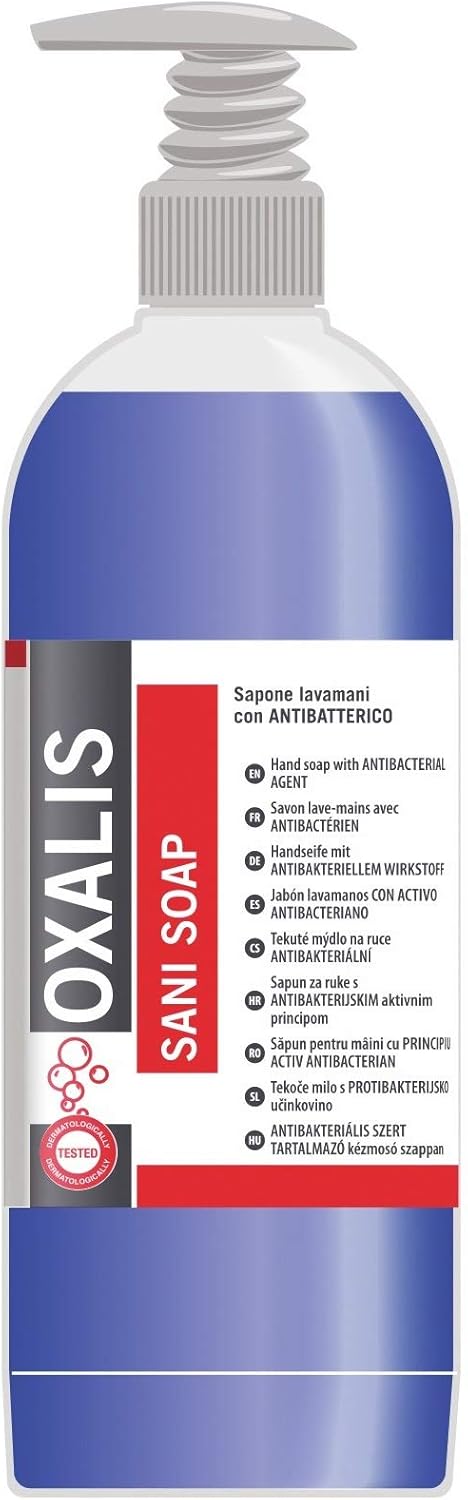 12 flaconi da lt.1 Oxalis Sani Soap mani sapone igienizzante lavamani ...