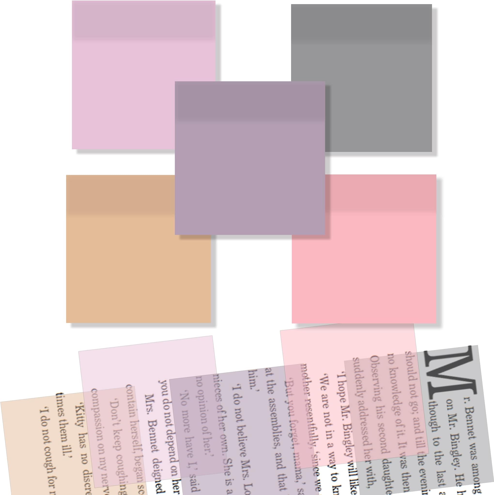 10 Pads Transparent Sticky Note,500Pcs 3x3in,Clear Sticky Notes ...