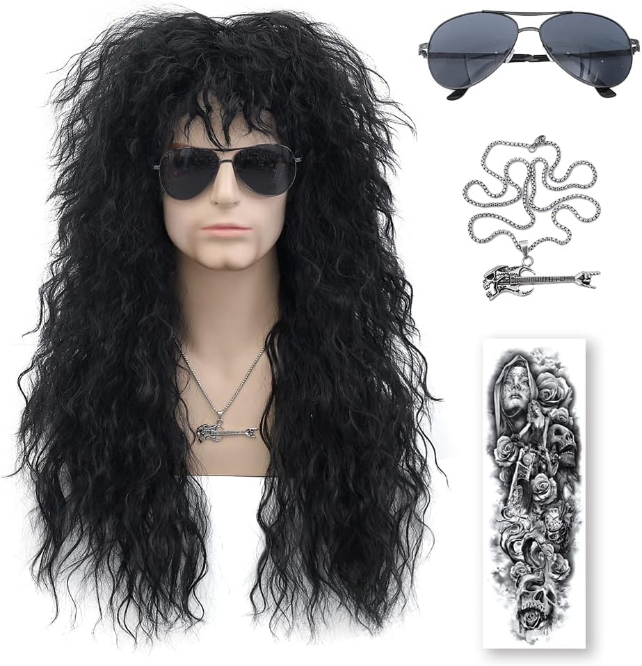 Amazon.com: MCS Mullet Wigs for Men 80s Fun Costume Party that fit Men ...