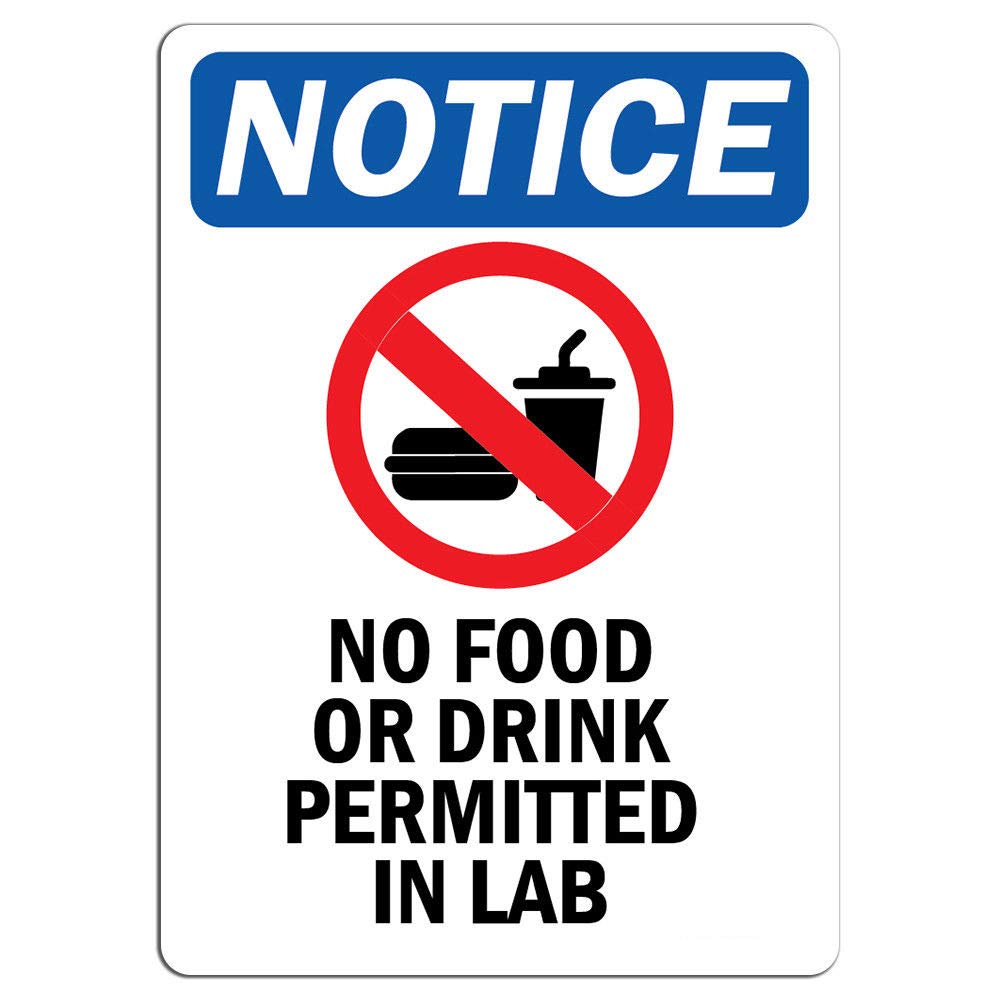 Notice No Food Or Drink Permitted In Lab Sign Symbol | Desertcart INDIA