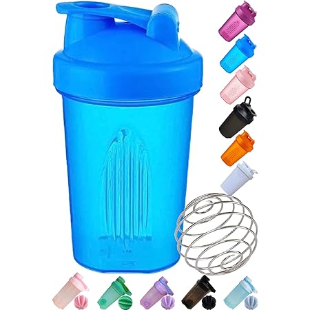 Amazon.com: Shaker Bottle A Small Pure Pacific Blue 12Oz/400ml w ...