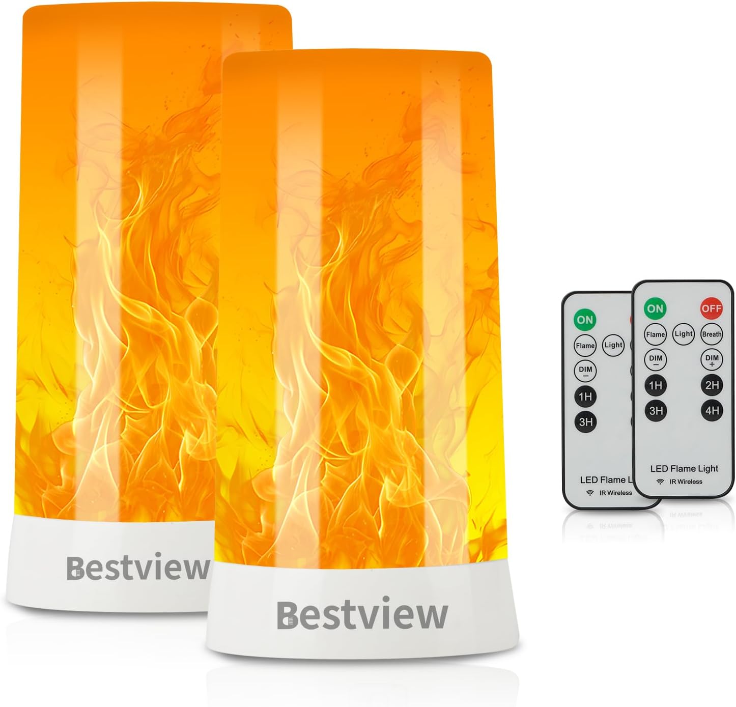 Amazon.com: Bestview LED Flame Lights with Remote & Timer,4 Modes USB ...