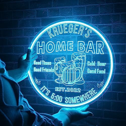 Amazon.com : Personalized Bar Neon Sign, Bar Neon Sign Custom, Bar LED ...