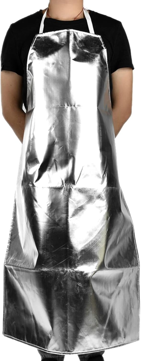 Amazon.com: Ejoyous Heat Resistant Apron, Aluminum Foil Apron 1000°C ...