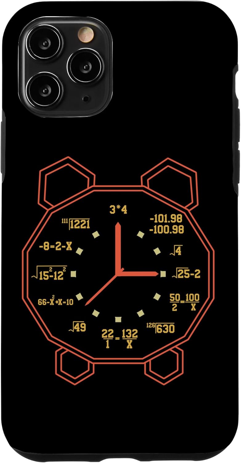 Amazon.com: iPhone 11 Pro Alarm Clock Time Math Watch Mathematician ...