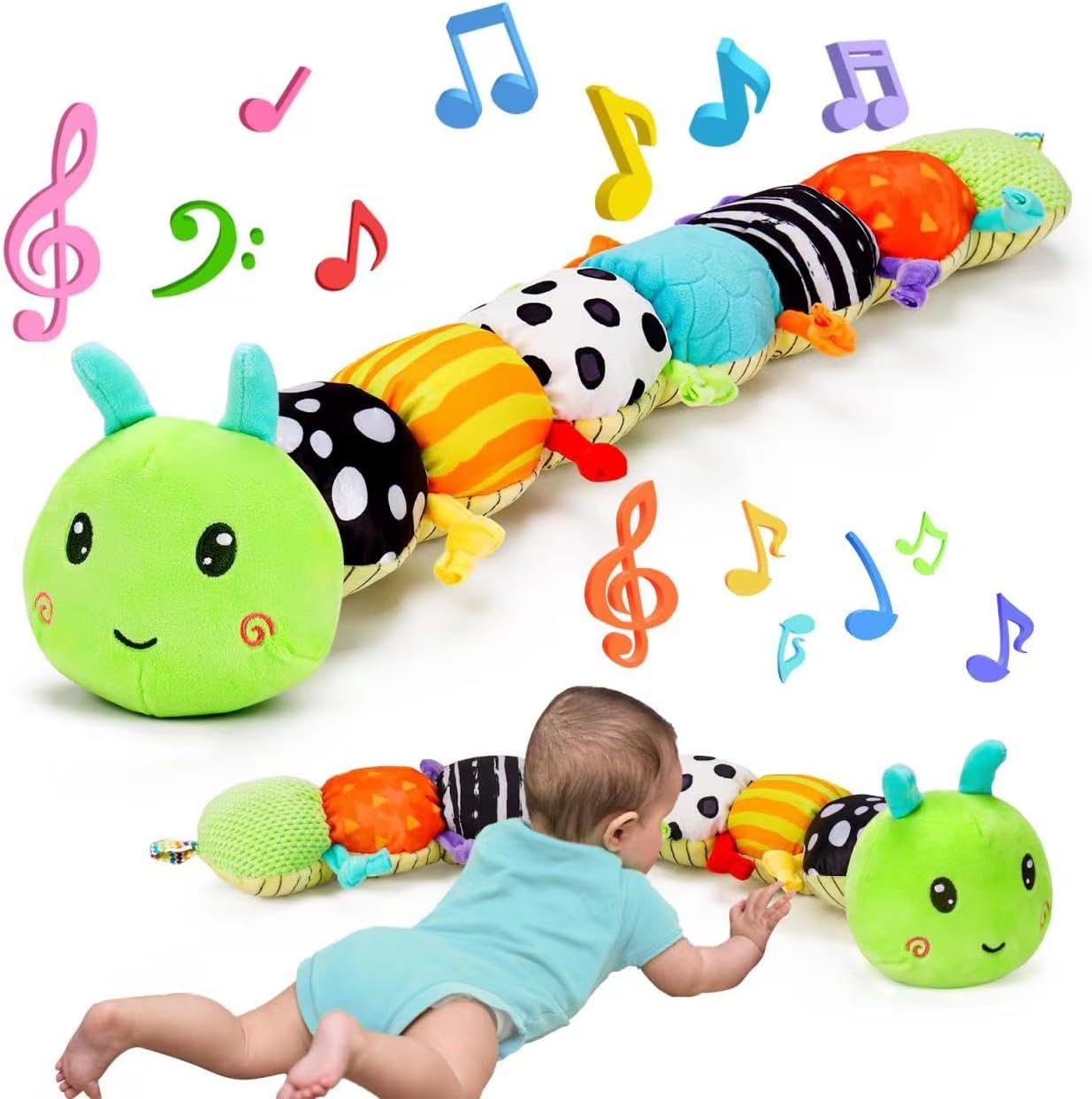 Amazon.com: Melodyinn Baby Sensory Toy 0-3 Month Music Animal Stuffed ...