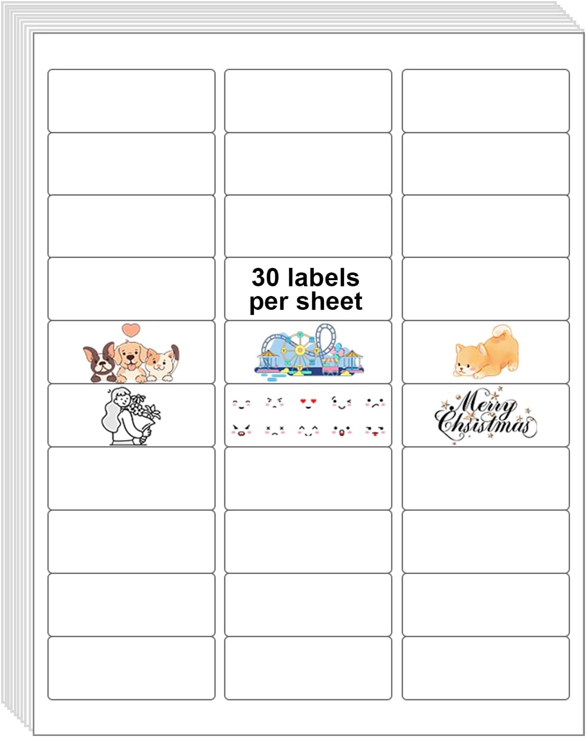 InpourPack 1" x 2-5/8" Shipping Return Address Labels for Laser Inkjet ...