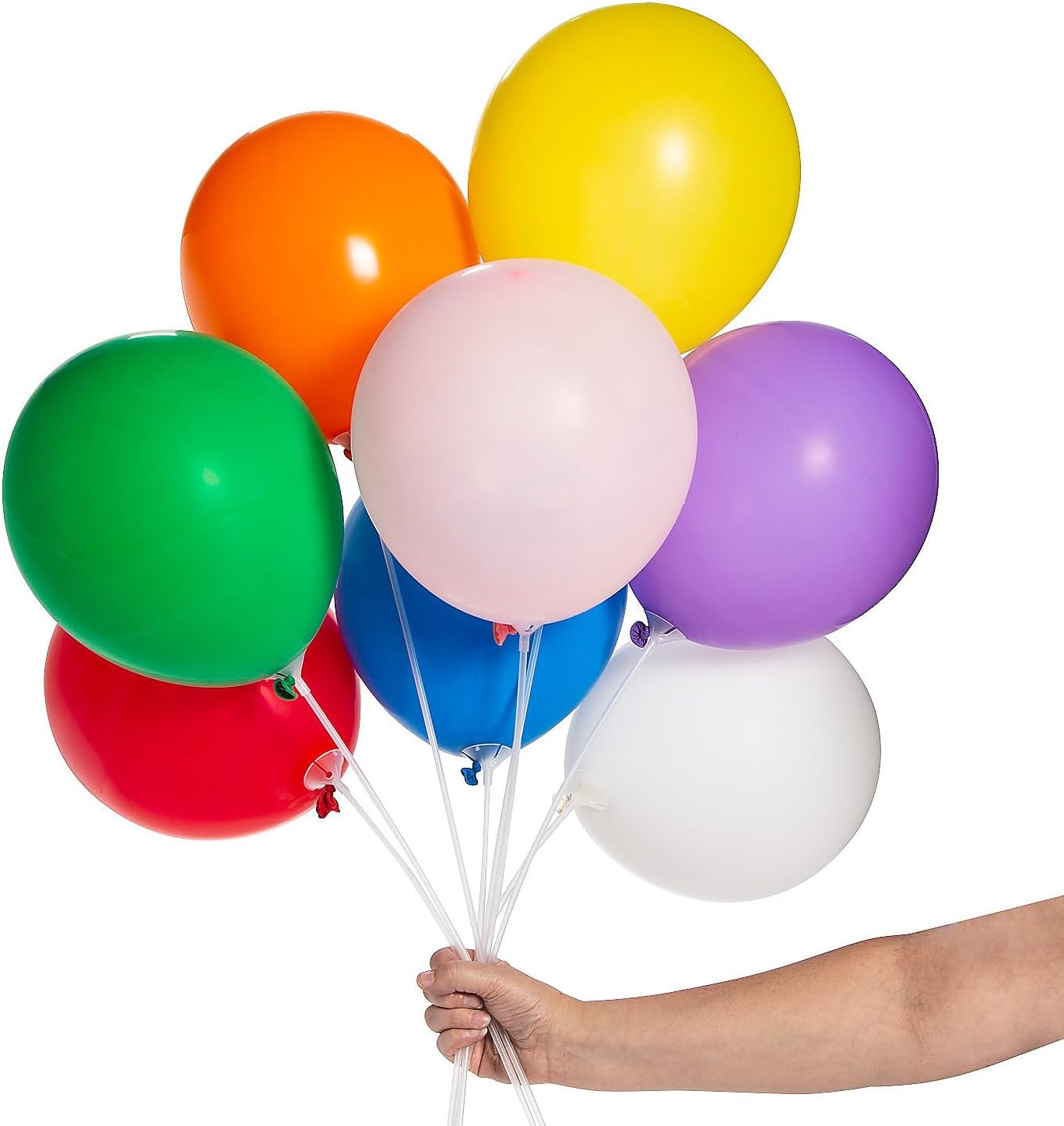 Amazon.com: Fun Express Assorted Balloons with Sticks Kit Bulk 288 Pc ...