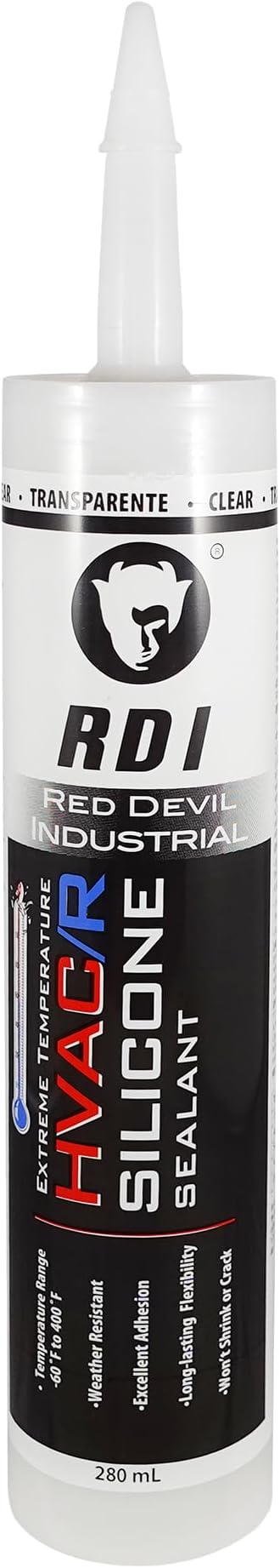 Amazon.com: Red Devil 0897 Extreme Temperature HVAC/R Silicone Sealant ...