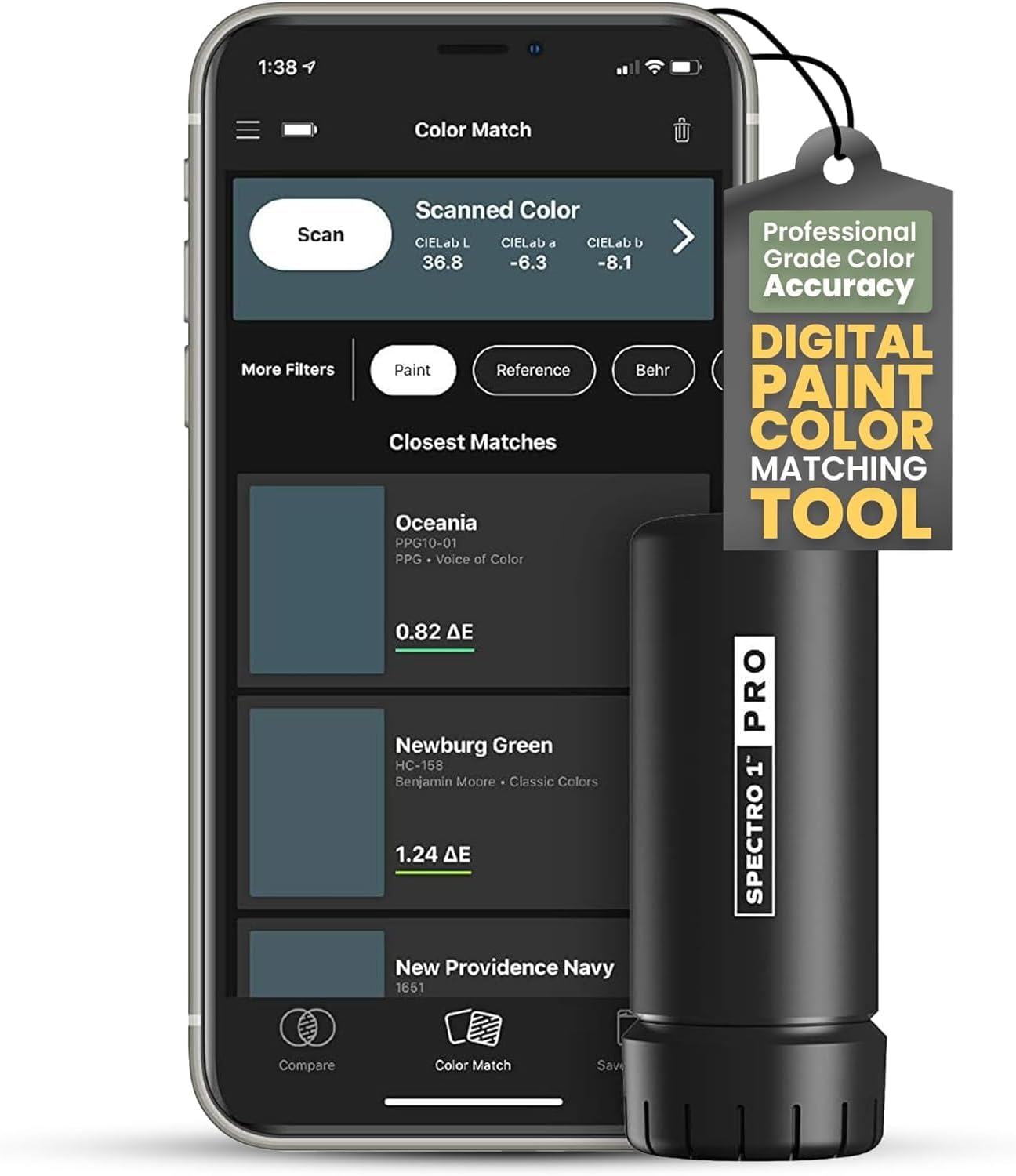 Spectro 1 Pro Mobile Spectrophotometer Paint Color Matching Tool ...