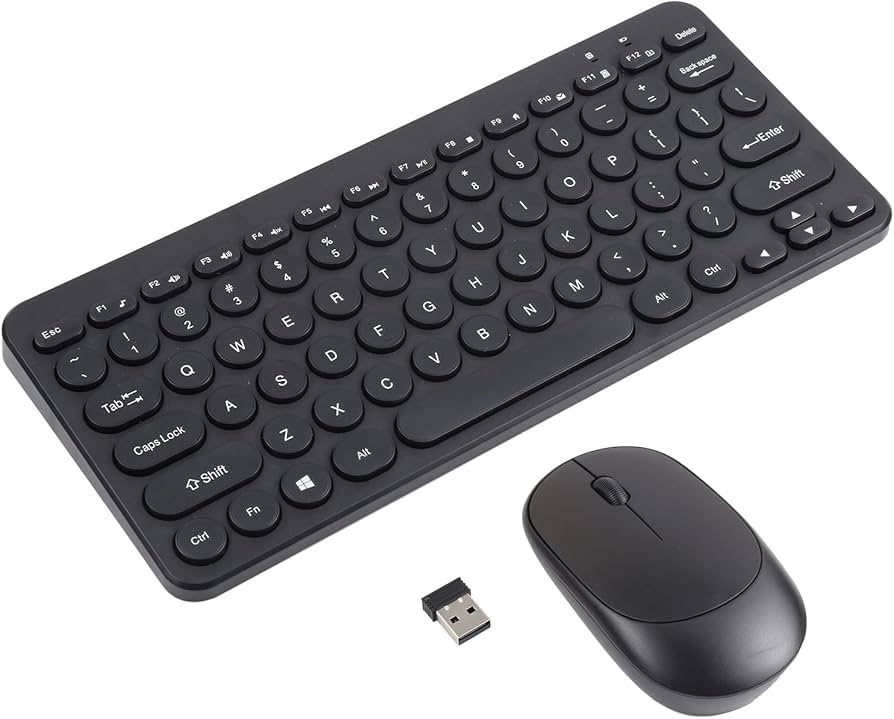 Mini Compact Wireless Office Keyboard,USB Receiver, 78