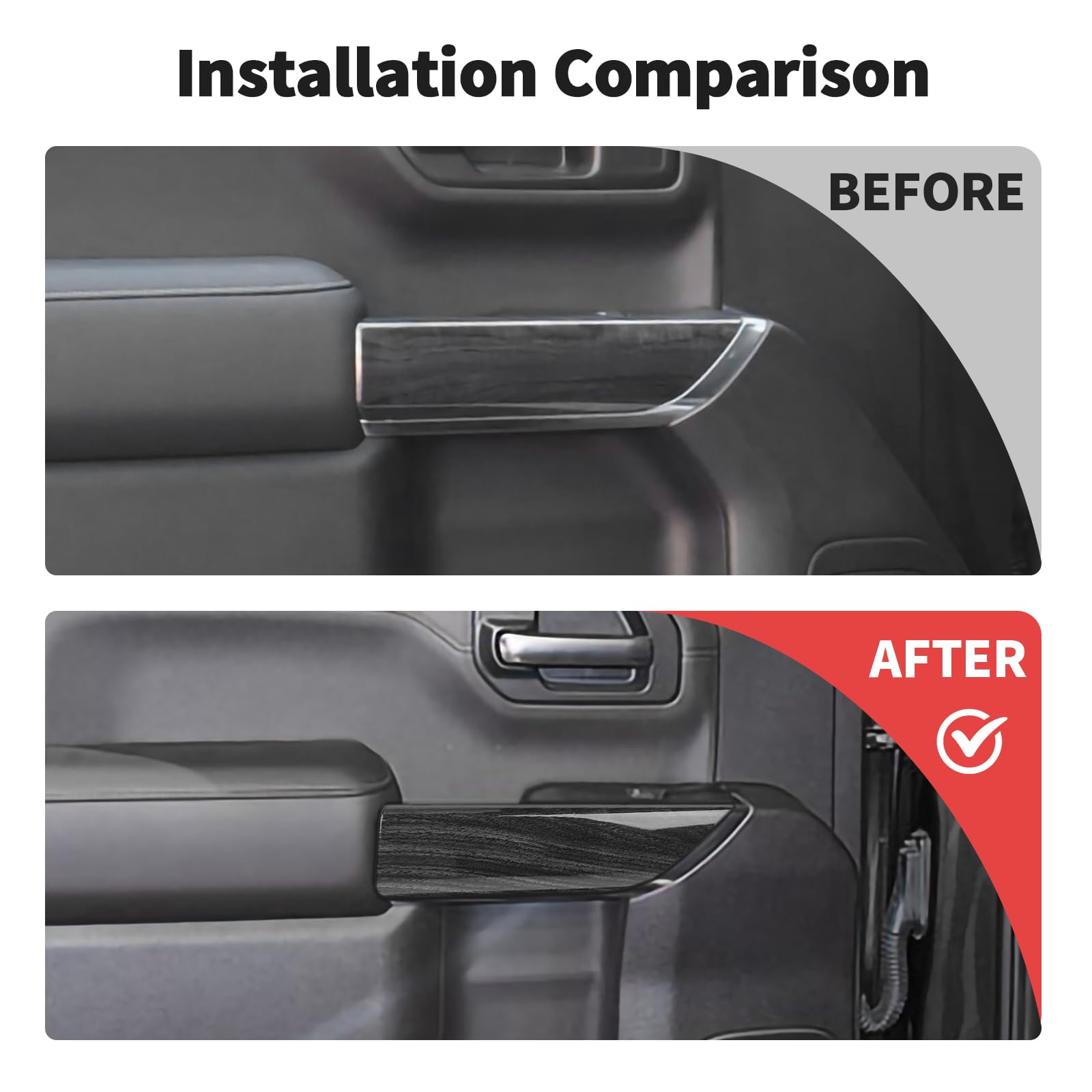 Snapklik.com : JWWY Inner Door Handle Cover Interior Door Pull Trim ...