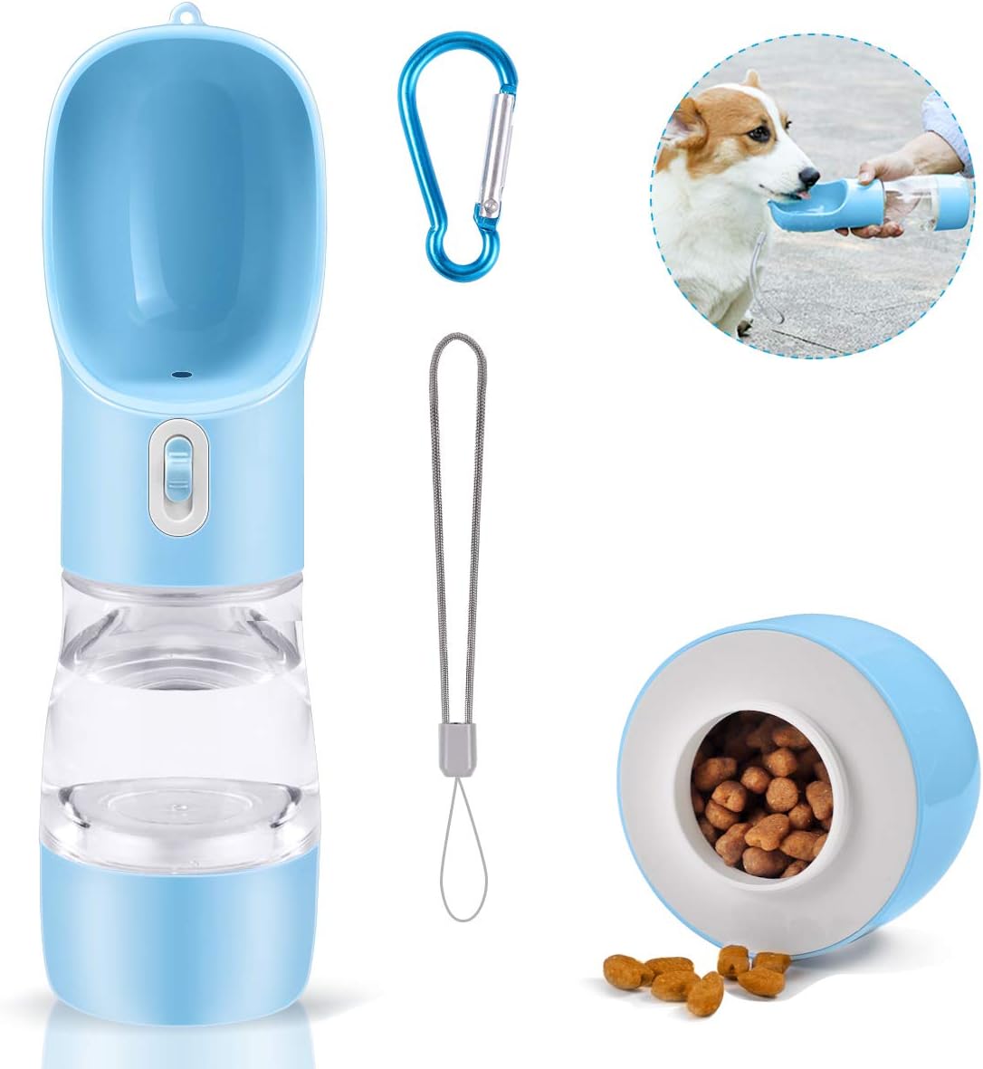 WelKin Portable Dog Water Bottle Pet Drinking Bottle Leak Proof ...