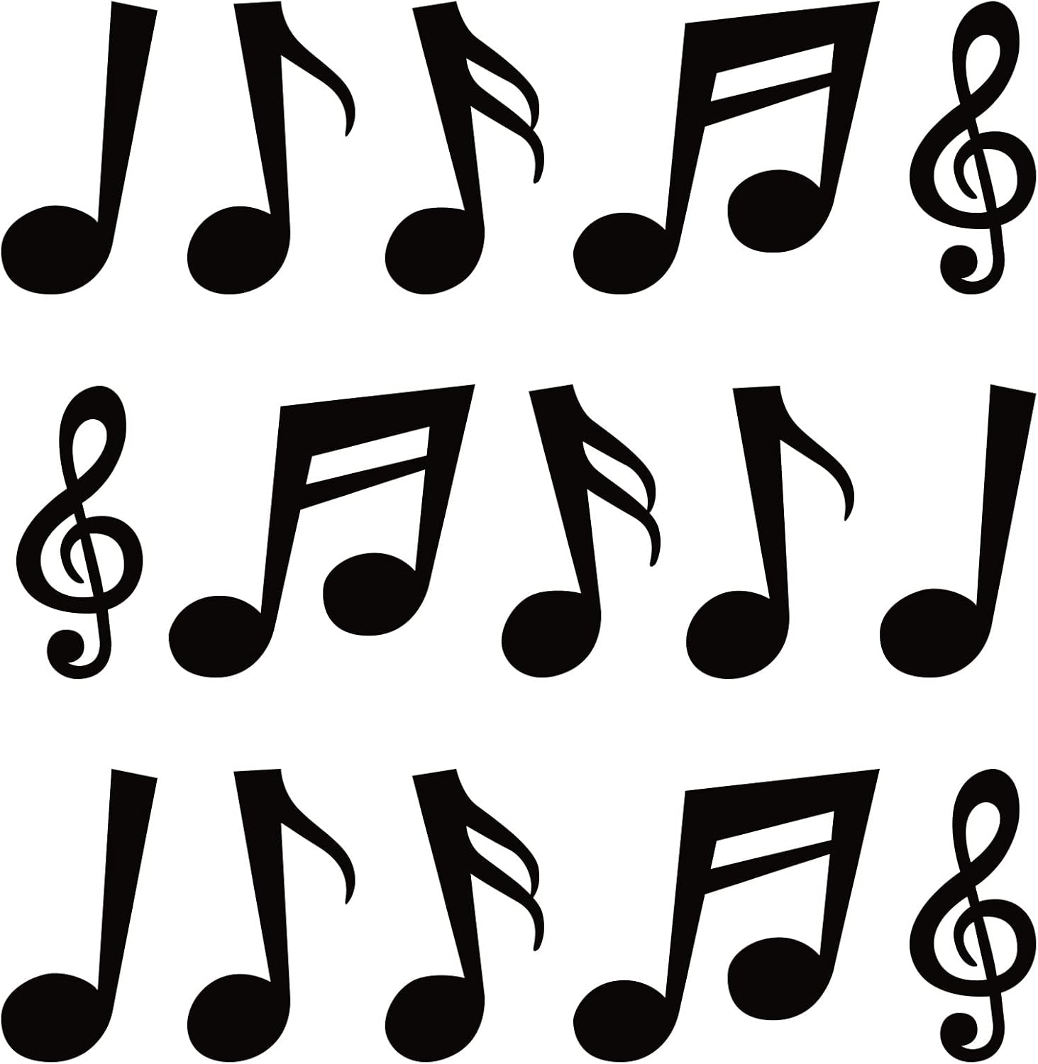 Amazon.com: Whaline Music Notes Cutouts 45Pcs Musical Note Shape Cut ...
