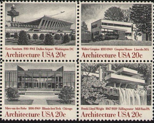 Amazon.com: AMERICAN ARCHITECTURE ~ BUILDINGS #2022a Block of 4 x 20 ...