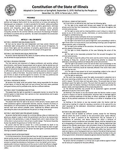 Student Copy of the Illinois State Constitution: AJS Publications ...