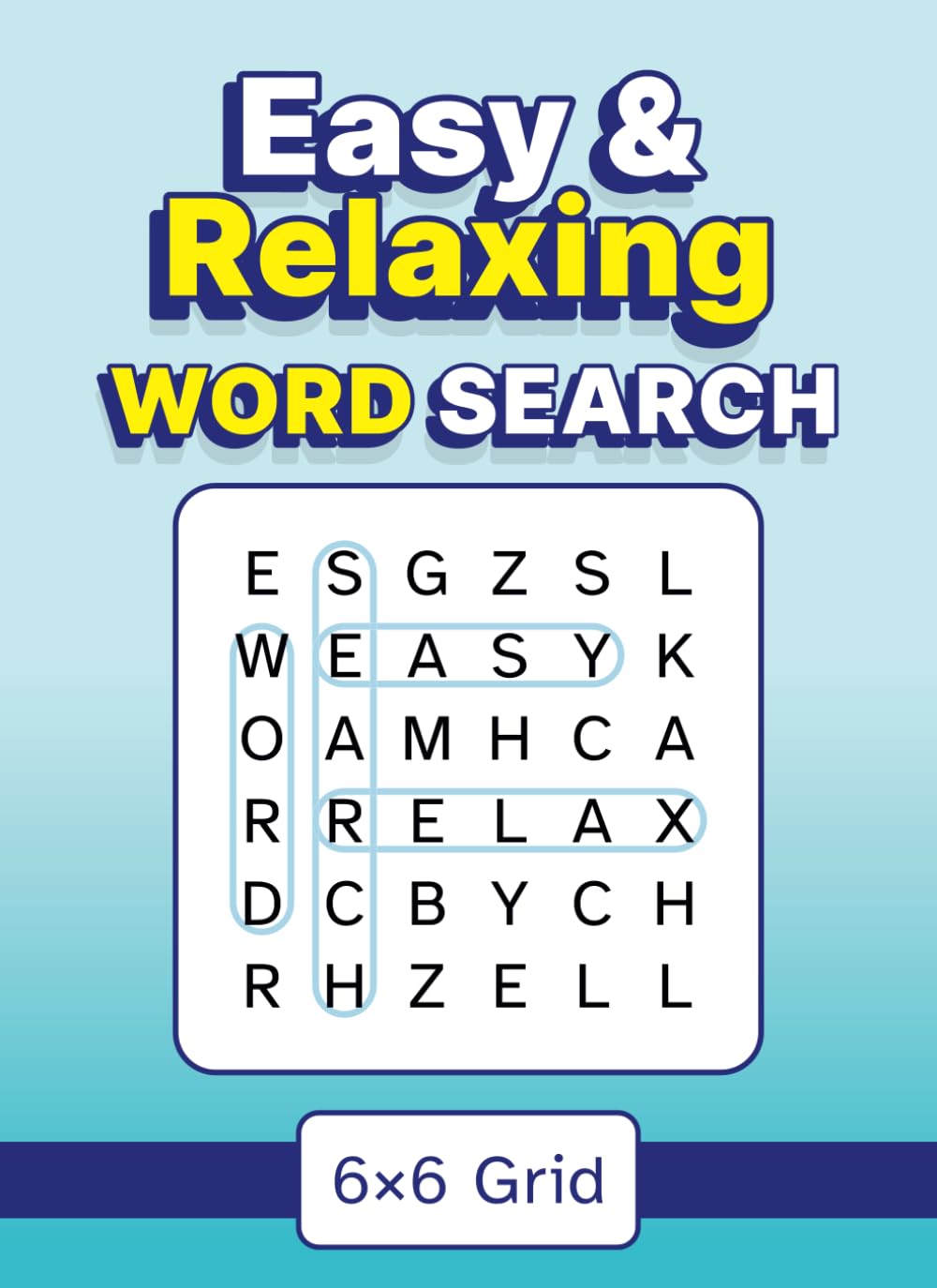 Amazon.com: Easy & Relaxing Word Search 6x6 Grid: Puzzle Book for Older ...