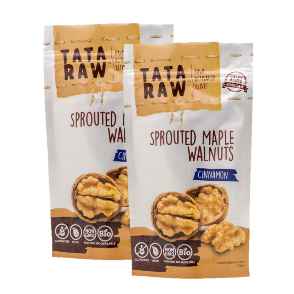 Amazon.com : TATA RAW - Organic Sprouted Maple Walnuts - Cinnamon (4.5 ...