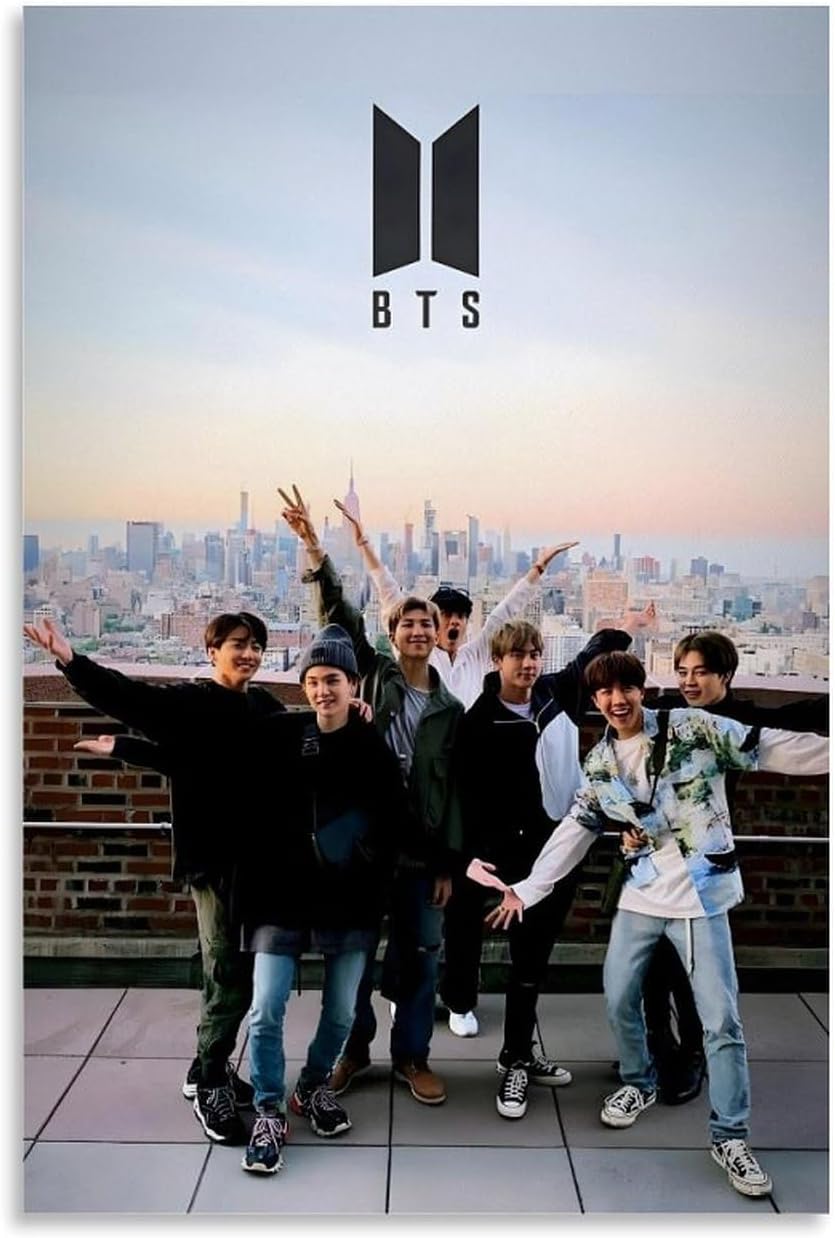 Amazon.com: HWOOELLE BTS Art Poster Gift Room Decorative Aesthetics ...