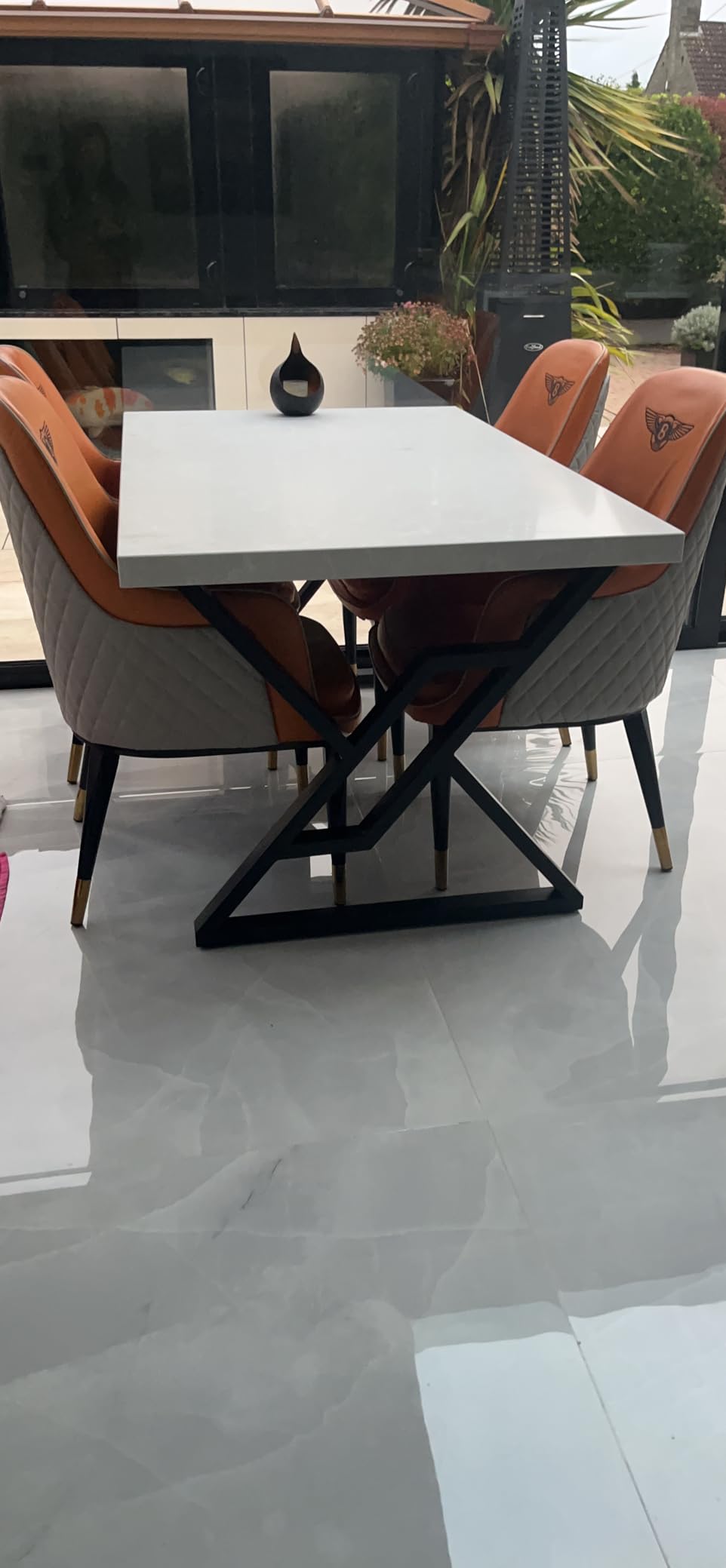 Table Frame, Heavy Duty Table Legs for Large Tables, Pig Iron Painted ...