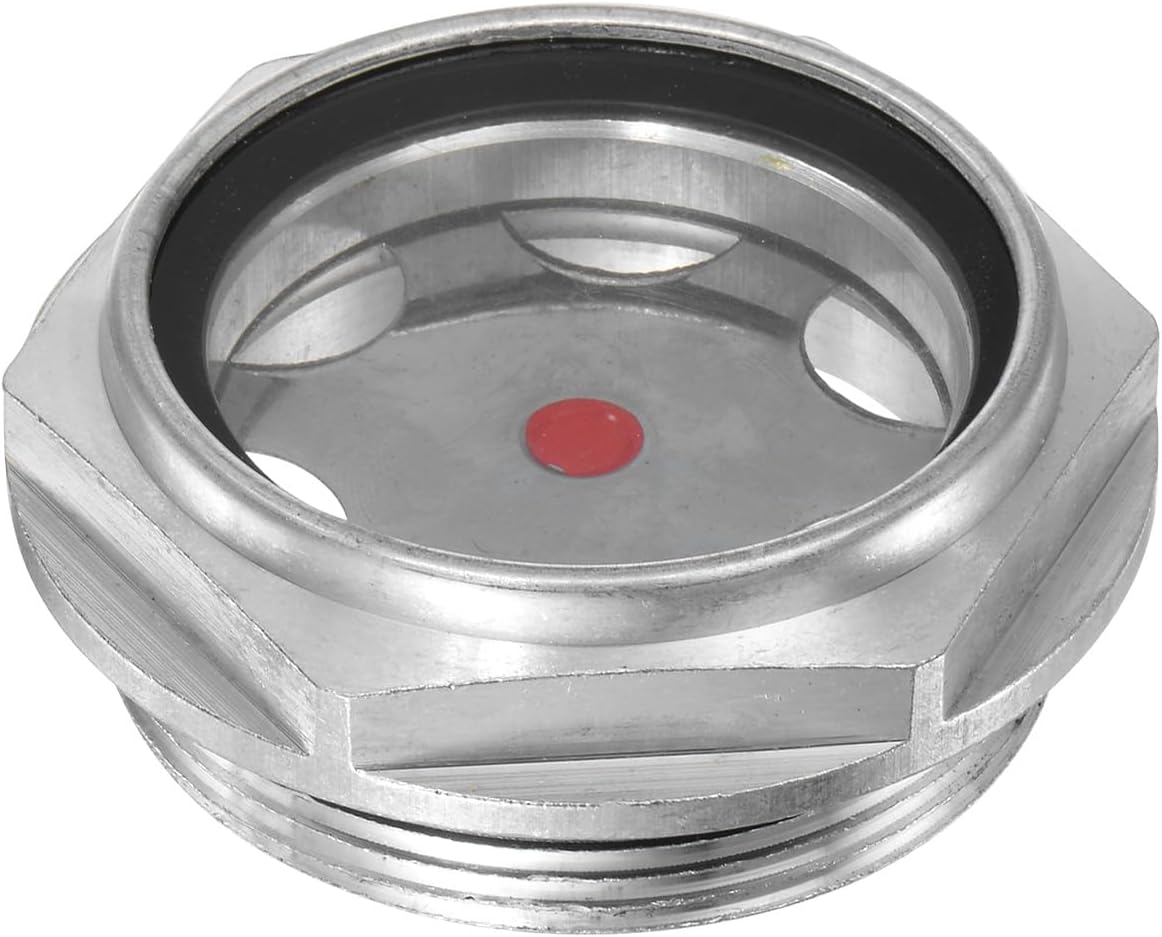 M METERXITY Air Compressor Oil Sight Glass, G2 Toughened Glass No Leak ...