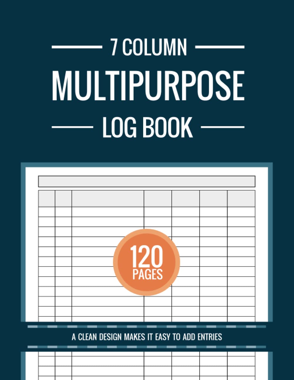 Amazon.com: 7 column multipurpose log book, 7 column blank log book, 7 ...