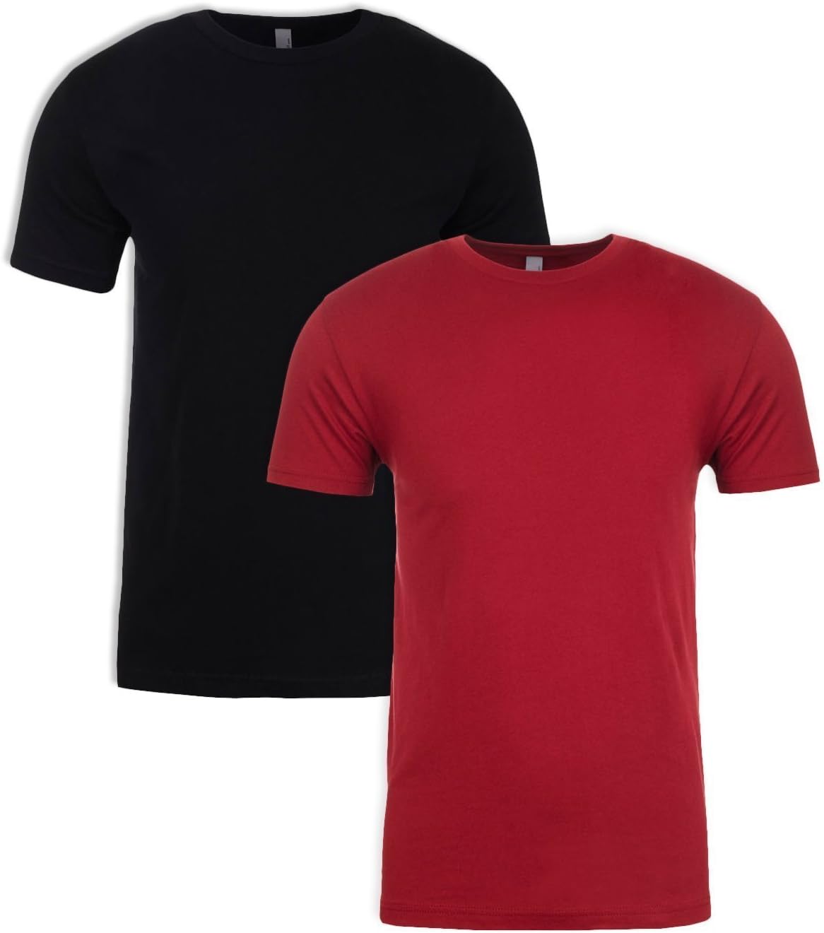 Next Level N6210 T-Shirt, Black + Cardinal (2 Pack), Large | Amazon.com