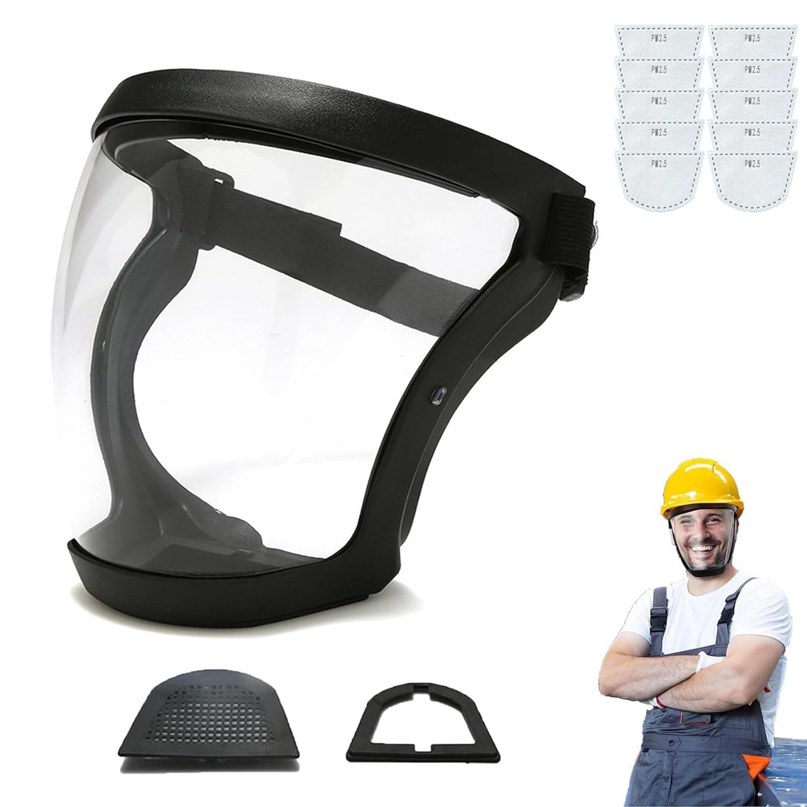 YUANXINGLU Anti-Dust & Fog-Free Face Shield, Face Shield for Grinding ...