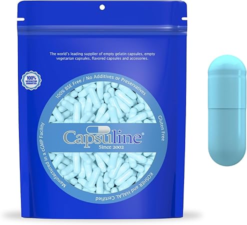 Amazon.com: Capsuline Colored Size 0 Empty Vegan Capsules - 1000 Count ...