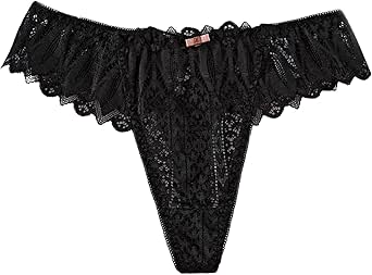 Amazon.com: Lace G-Strings Thongs for Women Mid Rise Sexy Underwear ...