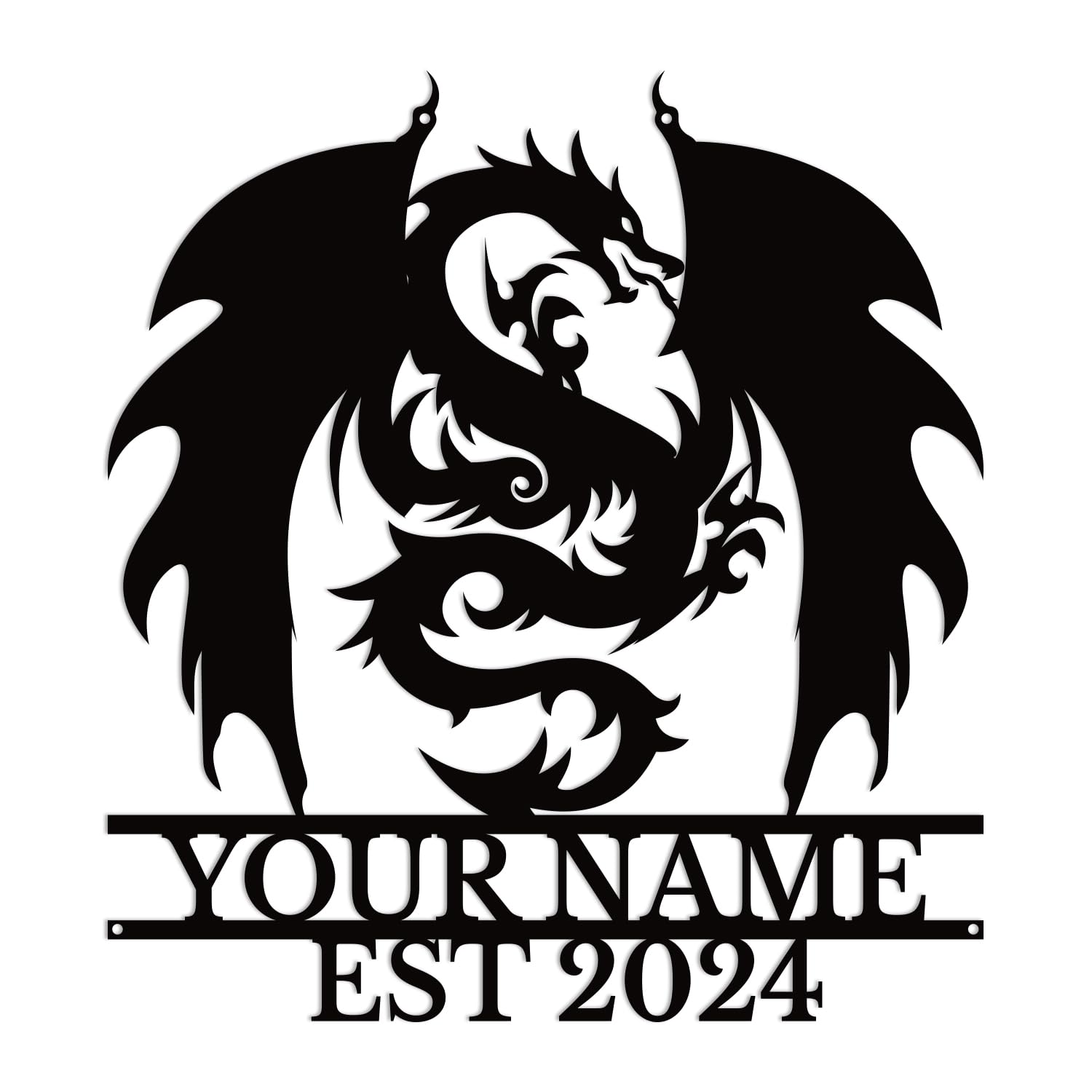 Amazon.com: Personalized Evil Dragon Name metal Signs,Custom Shed Metal ...