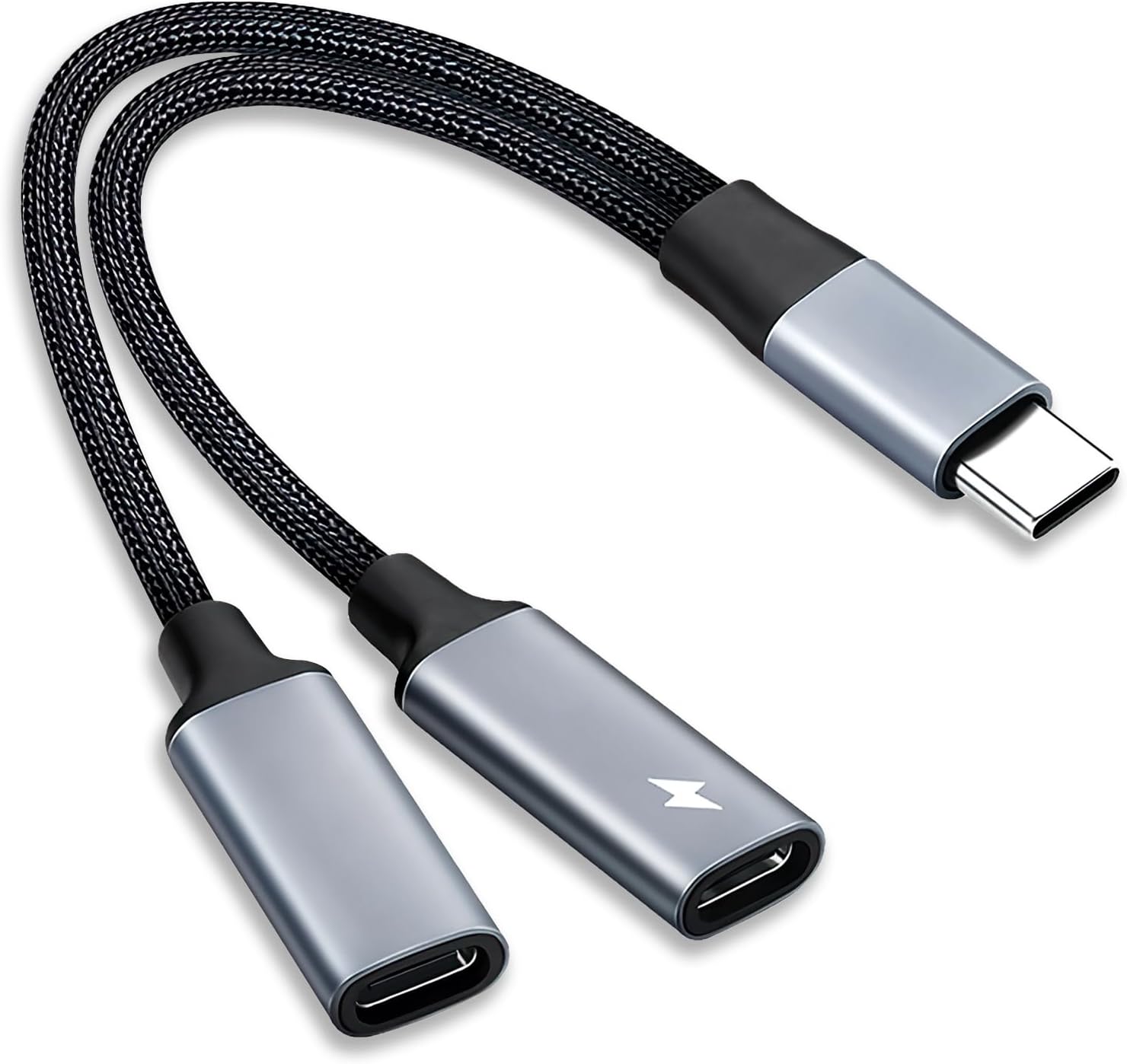 Adaptateur Ecouteur Double USB C, Splitter USB C vers USB C femelle ...