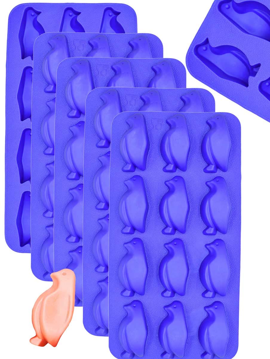 Amazon.com: 5 Pack Penguins Funny Shaped Silicone Mold For Chocolate ...