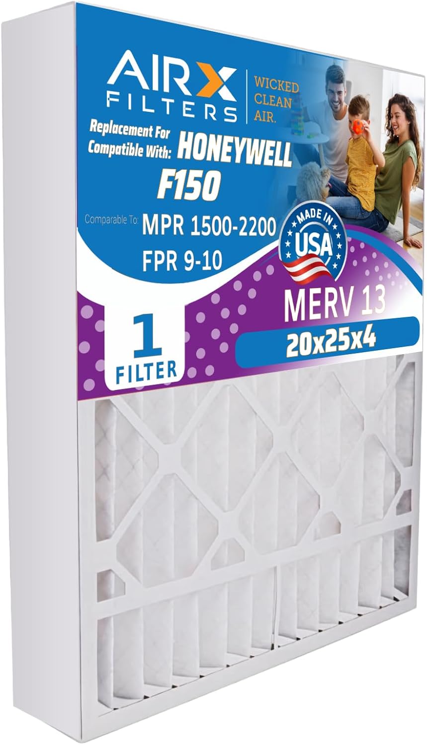 AIRX FILTERS WICKED CLEAN AIR. 20x25x4 Furnace Filter MERV 13 Compatible with Honeywell 20x25x4 ...