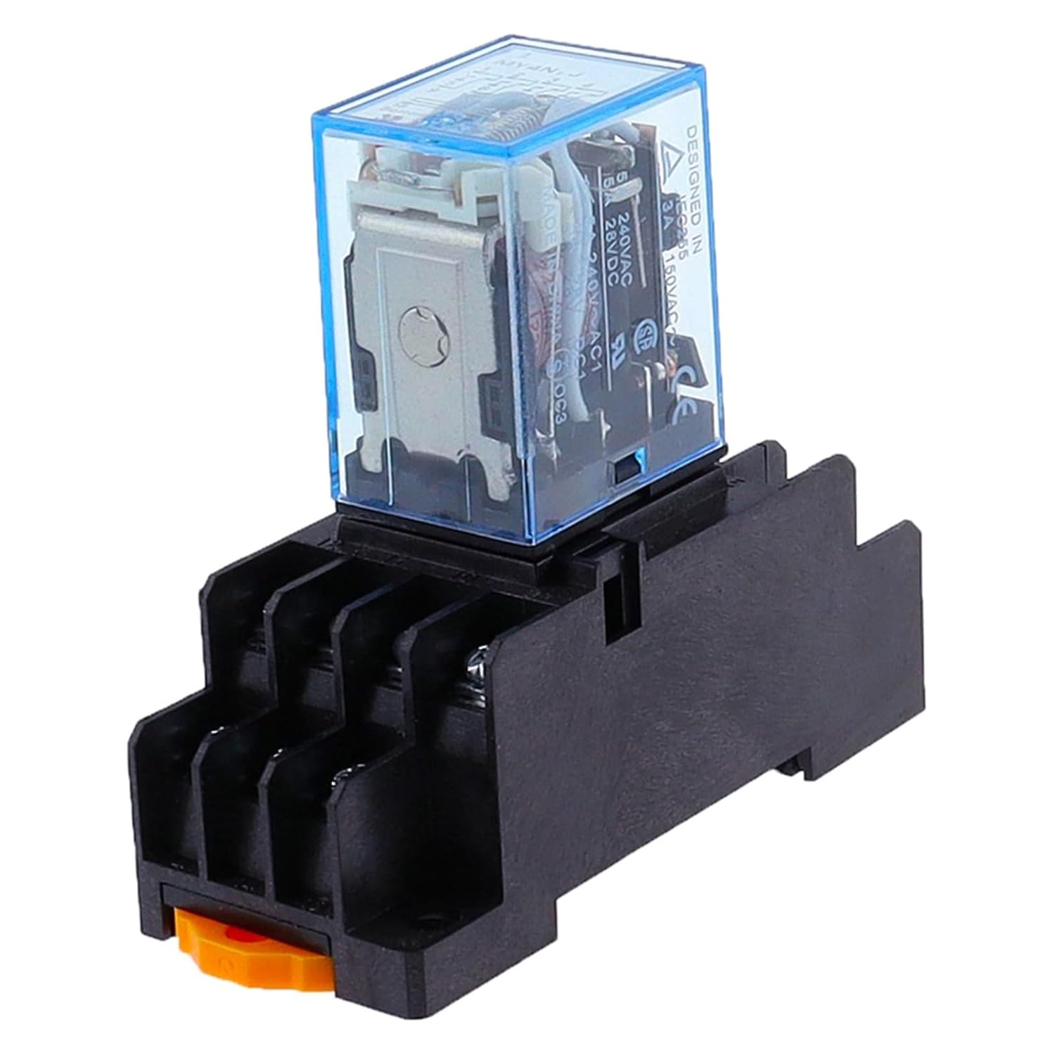 10Set MY4N DC12V AC12V DC24V AC24V Coil 5A 4NO 4NC LED Indicator Power Relay DIN Rail 14 Pin ...