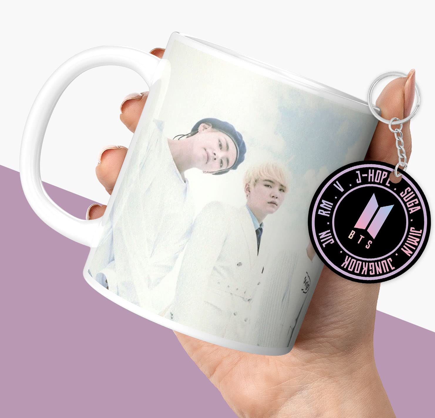 Buy LAMX BTS Printed Mug with Keychain for Girls Boys Birthday Gift for ...