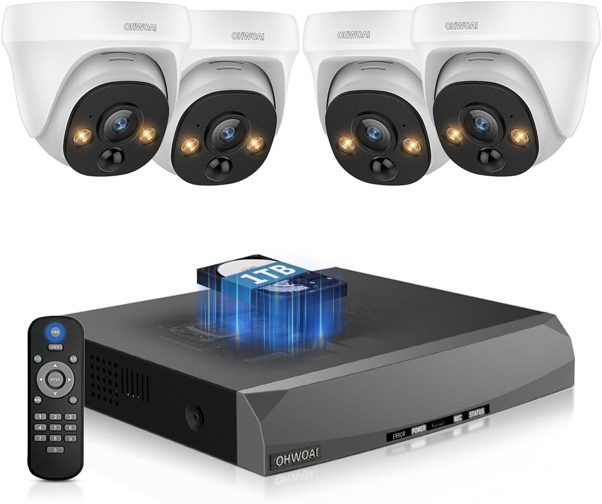 Amazon.com : 《4K Ultra HD &130° Wide Angle》POE Security Camera System ...