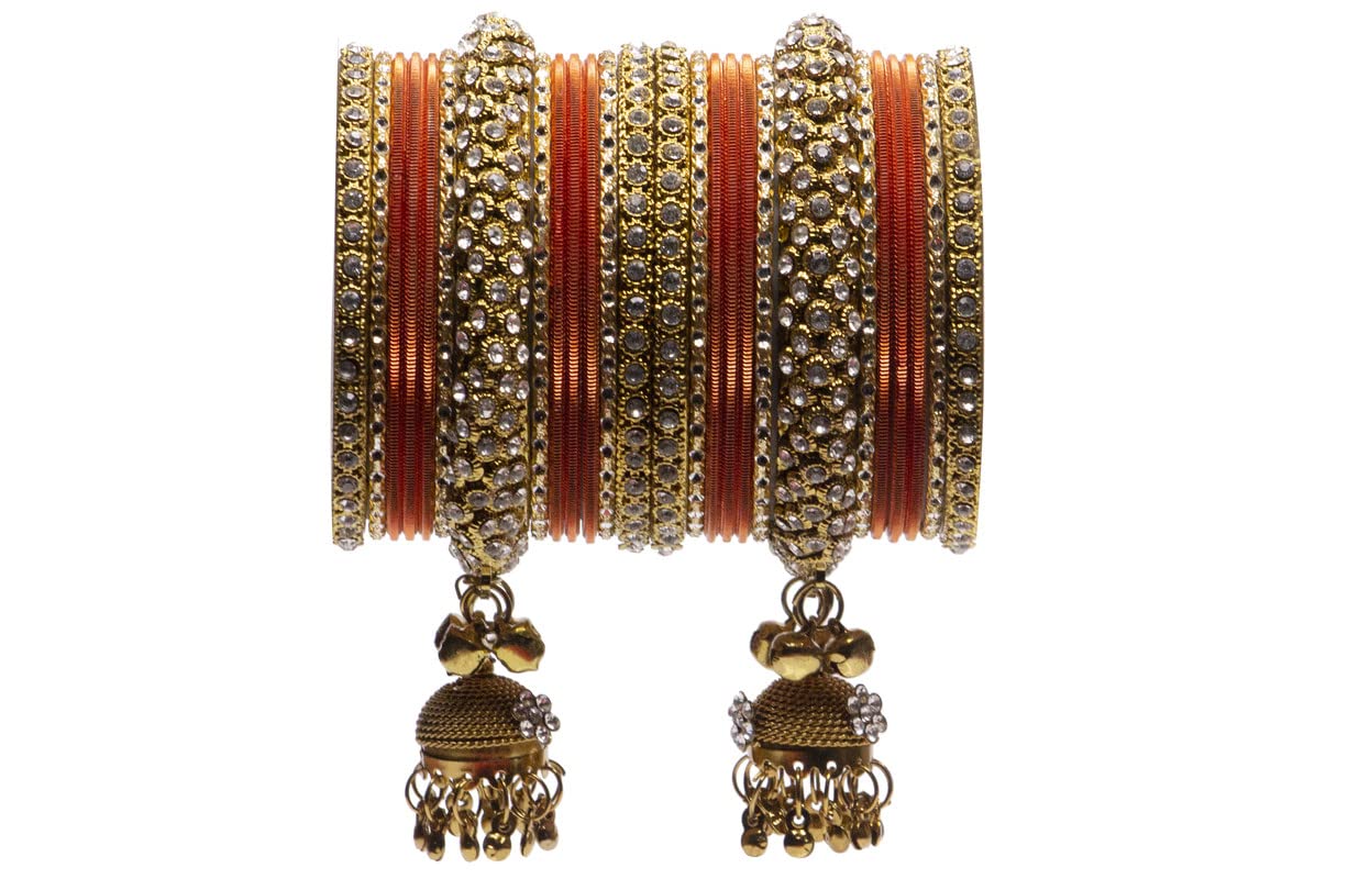 Buy CELESTE GALLERY Women's Dulhan Bangles Set, Bridal Bangles Set ...