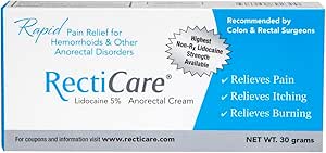 Amazon.com: RectiCare Crema anorrectal de lidocaína al 5%: Crema ...