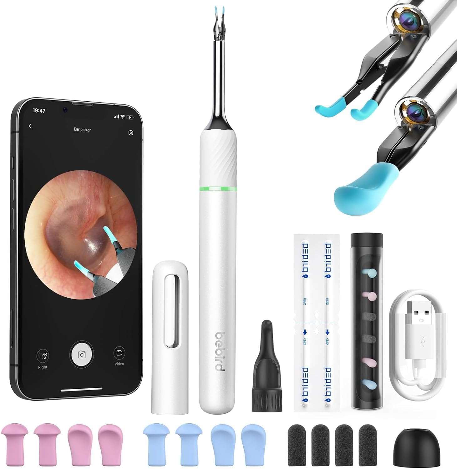 Amazon.com: Bebird Note 5 Ear Camera Wax Removal, Ear Wax Removal Tool ...