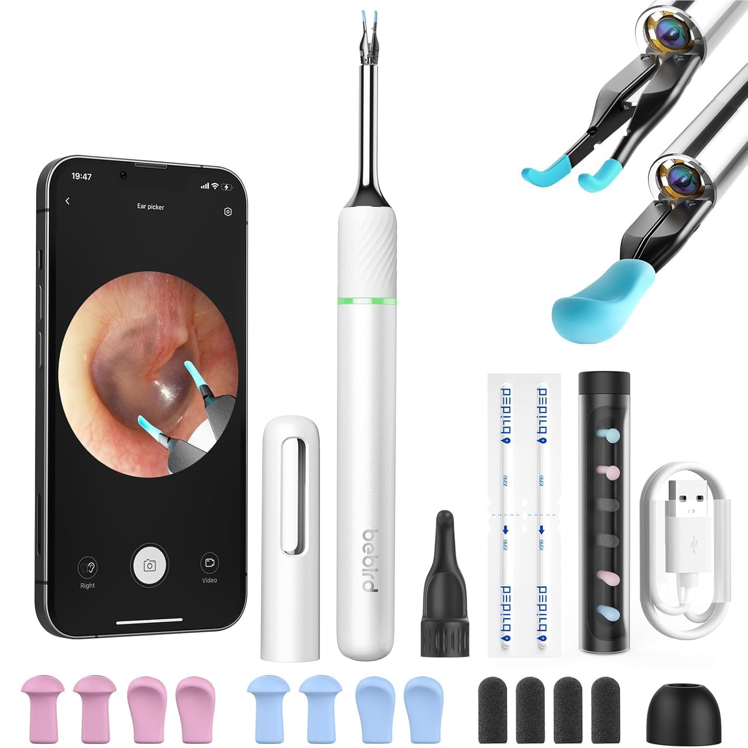 Amazon.com: Bebird Note 5 Ear Camera Wax Removal, Ear Wax Removal Tool ...