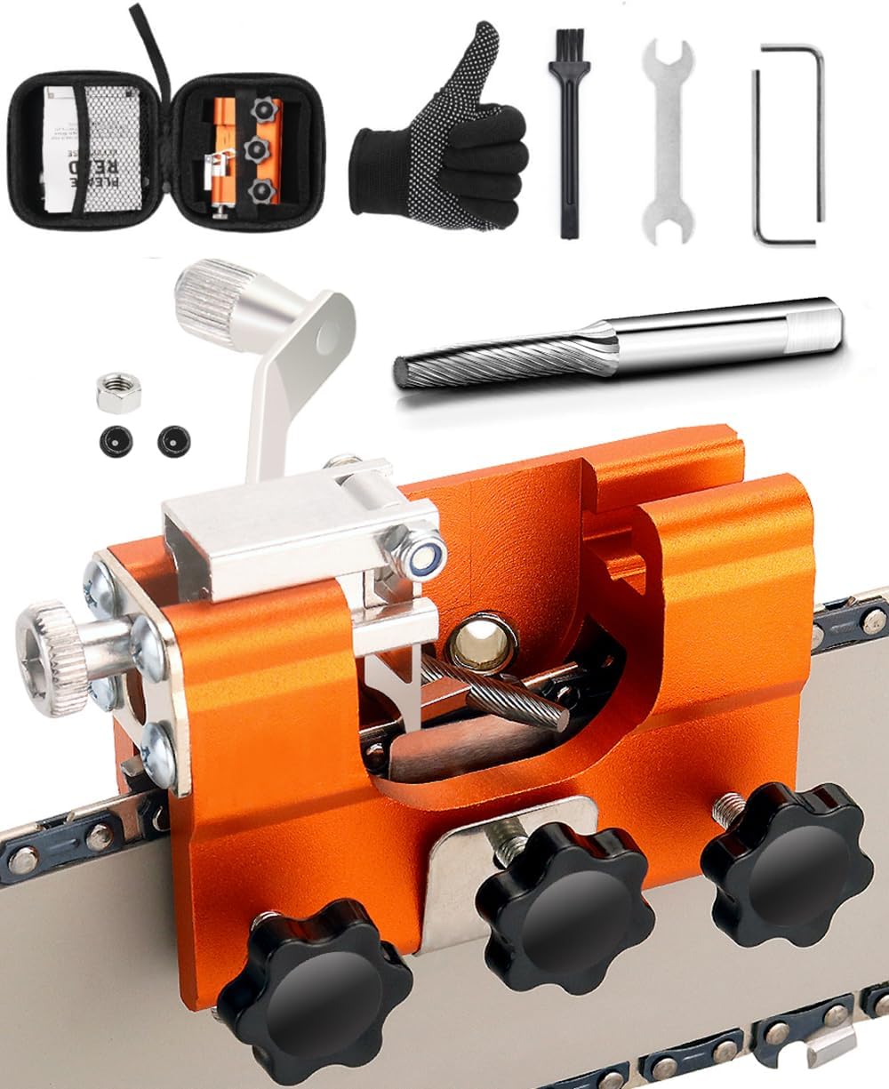 Amazon.com: Chainsaw Sharpener with Tungsten Burr File, Chain Saw ...