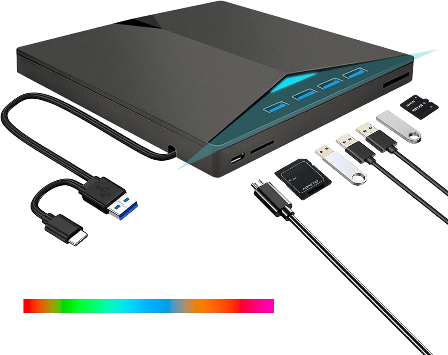 External CD DVD Drive,USB 3.0 Type-C Portable CD/DVD Disk Drive Player ...