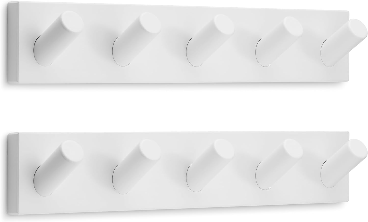 Amazon.com: LARHN Wall Mounted Coat Rack, White Wall Coat Rack with 5 ...